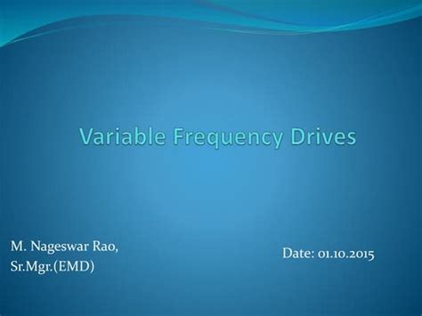 Variable Frequency Drives Ppt