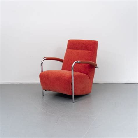 2x Leolux Scylla Fauteuil Rood Gemêleerd Hoog Model Zillions Nieuw