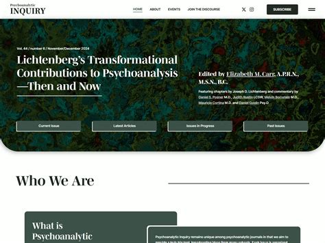 Website Design Psychoanalytic Inquiry Project Nimbl Inc