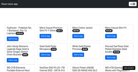 React Store App Codesandbox React Store App Codesandbox
