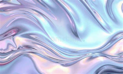 Mesmerizing Holographic Wave Background Featuring Smooth Flowing Patterns In Iridescent Shades