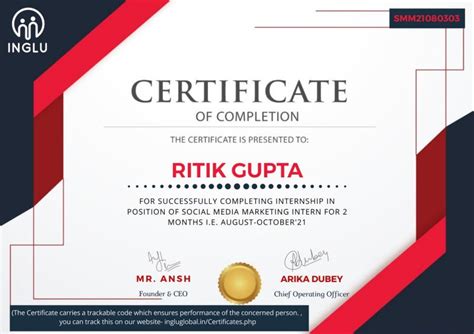 Ritik Gupta On Linkedin Internship Socialmediamarketing