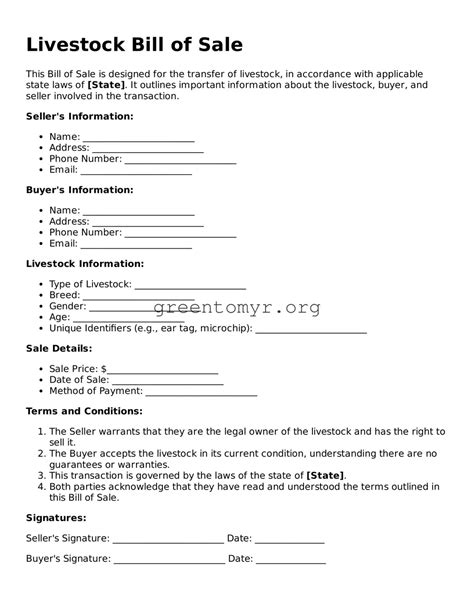 Valid Livestock Bill Of Sale Forms ≡ Fillable Template