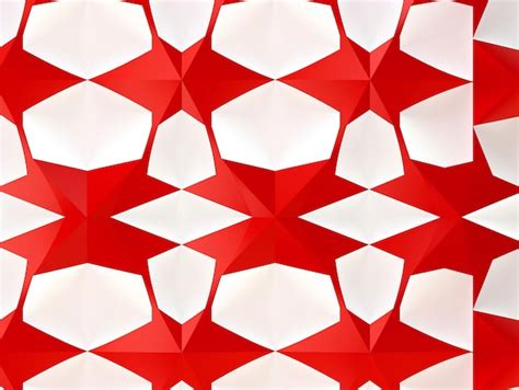 Premium Photo Red Geometric Structures Design White Background AI Generated