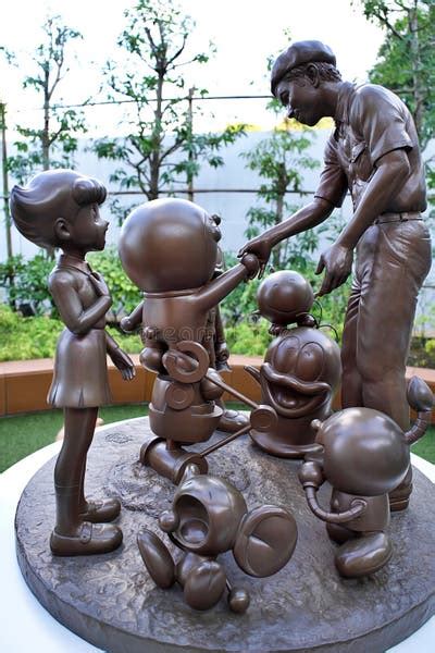 Bronze Statue Of Doraemon And The Creator Editorial Photo Image Of