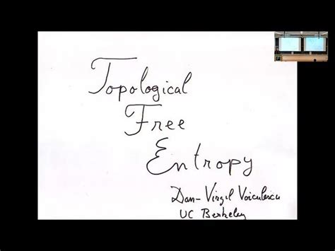 free video topological free entropy from fields institute class central