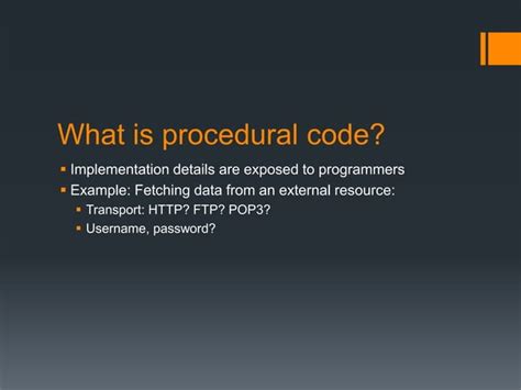 Code From Procedural To Object Oriented Pptx