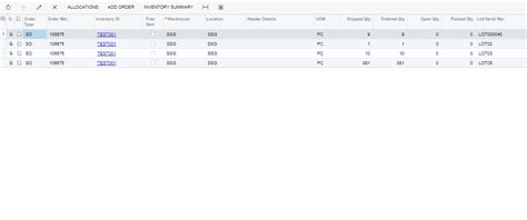 Lot Numbers Beside The Item Code Acumatica Report Designer