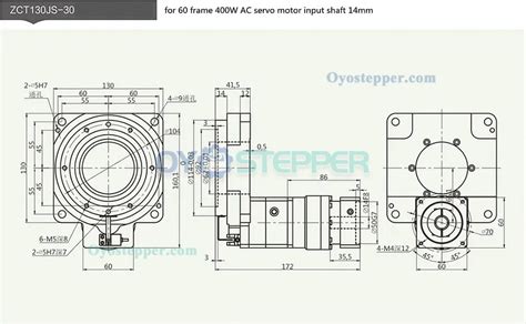 Buy Zct130 10 18 14 73 Hollow Rotating Platform Gearbox Ratio 10 1 18 1 For 86mm Nema34 Stepper