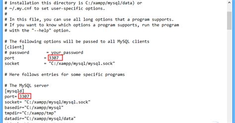Mengubah Port Default Mysql Pada Xampp