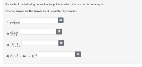 solved for each of the following determine the points at