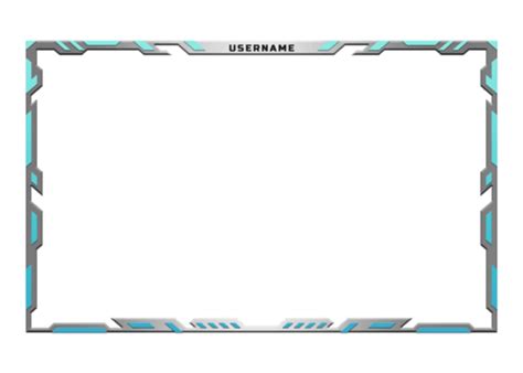 Futuristic Style Twitch Live Stream Overlay Facecam Frame Template
