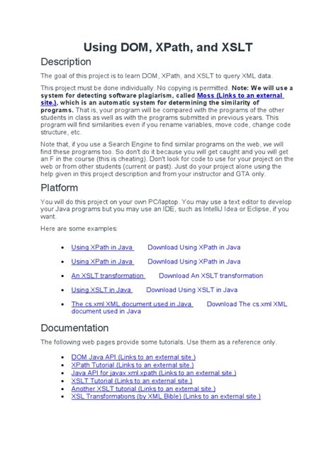 Using Dom Xpath And Xslt Description Pdf Xslt Software