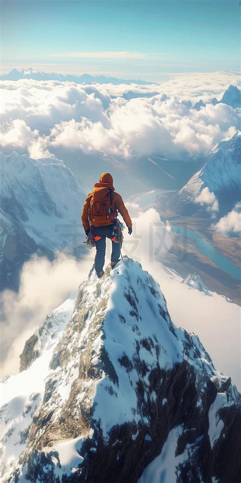 来源文件链接【锆图创意】 数字ai户外攀登雪山高峰山脉背景 花瓣网