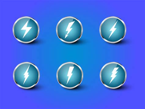 Set Thunder And Bolt Lighting Flash Icon Electric Power Thunderbolt Or Dangerous Sign 16410820
