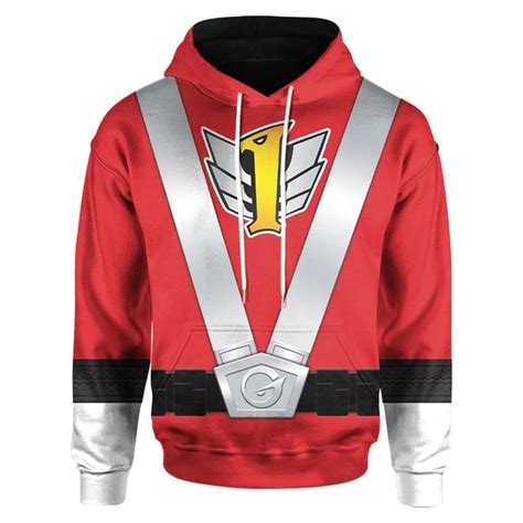 3d Power Rangers Rpm Operator Series Red Custom Hoodie Custom Hoodies