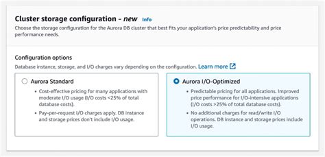 new amazon aurora i o optimized cluster configuration with up to 40