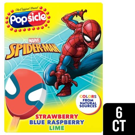 Popsicle Frozen Confection Bars Spiderman 6 Pk King Soopers