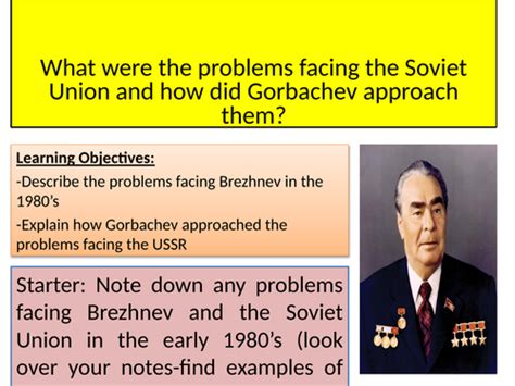 Cold War Aqa 2r A Level Gorbachev Teaching Resources