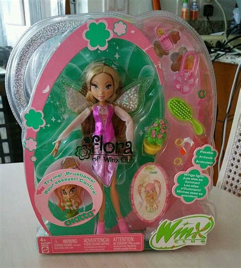 Vhtf Mattel Winx Club Flora Pixie Magic Doll With Pixie Friend Chatta