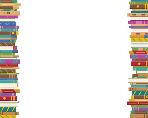 stack of school books border
