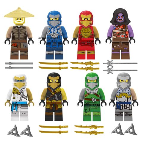 Bộ 8 Mô Hình Nhân Vật Ninjago Kai Jay Sensei Wu Master Shopee Việt Nam