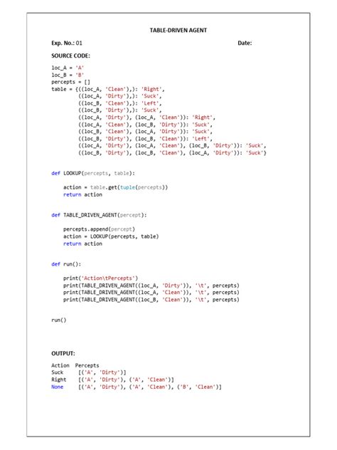 Ai Exp 1 10 Pdf