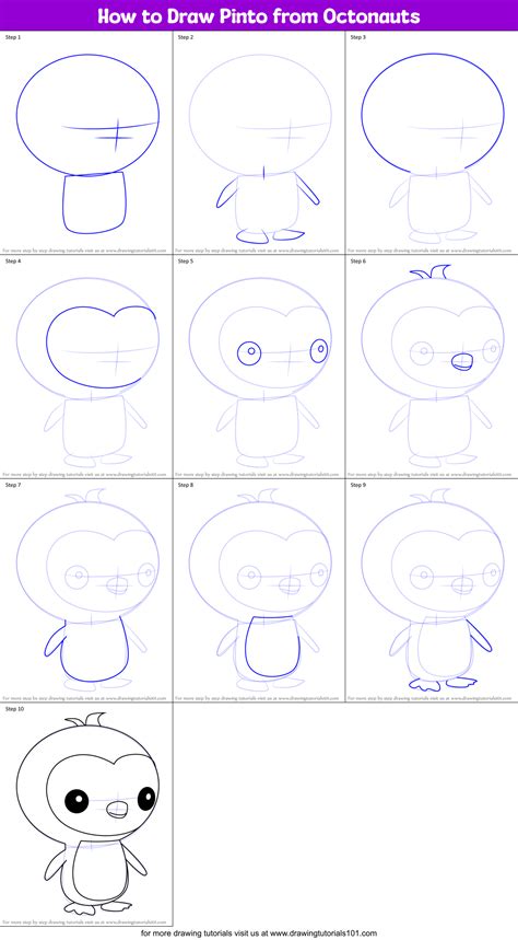 How To Draw Pinto From Octonauts Octonauts Step By Step
