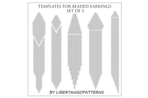 Bead Template Beading Graph Blank Template Paper Graph Pattern Instant Download Brick Stitch