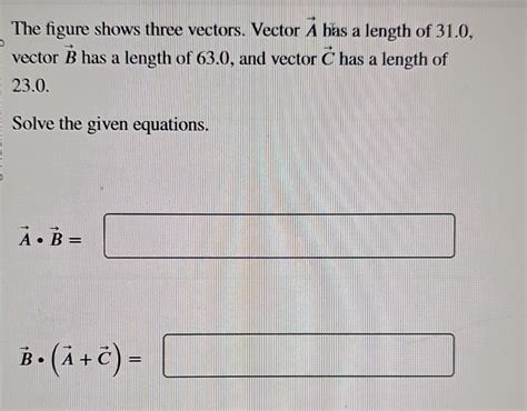 Solved The Figure Shows Three Vectors Vector A Hias A