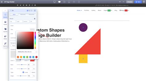how to add custom shapes to your joomla webpage using sp page builder 4