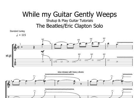 how to play While My Guitar Gently Weeps by The Beatles Eric Clapton Tab - Shutup & Play - Tutorials