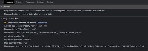 Cors Issue With `frontend App Learning` Accessing Lms Api Endpoint Development Open Edx