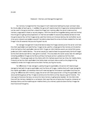 Elohim CS 230 Project 1 Part 1 Creative Technology Solutions CS 230 Project Software Design