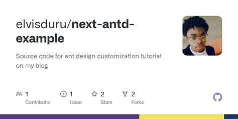 Github Elvisdurunext Antd Example Source Code For Ant Design Customization Tutorial On My Blog