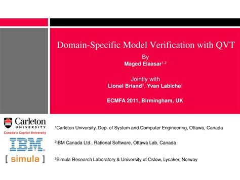 Ppt Domain Specific Model Verification With Qvt Powerpoint