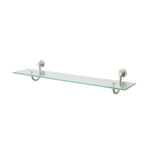 Organize It All 205 In W X 475 In D Satin Nickel Decorative Glass