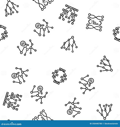Algorithm Data Technology Ai Seamless Pattern Vector Stock Illustration