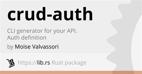 crudauth — rust auth library lib rs