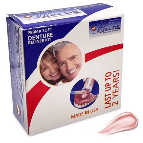 Perma Soft Long Lasting Denture Reline Kit For Upper And Lower
