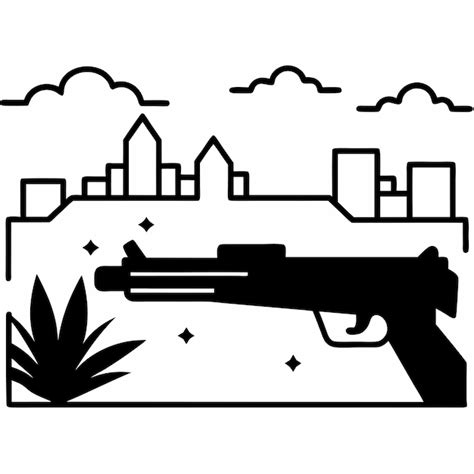 Silhouette Of Different Types Of Guns Vector Image Premium AI