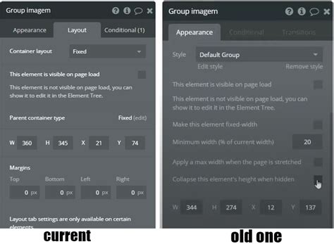 Cant Find ‘collapse This Elements Height When Hidden Checkbox Need