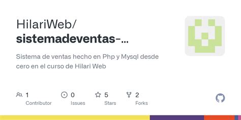 sistemadeventas youtube sistemadeventas sql at main · hilariweb