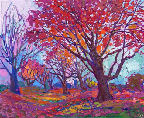 Maple Trees Contemporary Impressionism Paintings By Erin Hanson