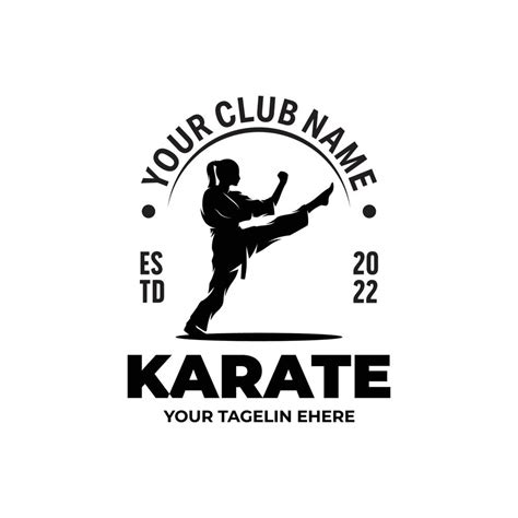 Silhouette Of Karate Logo Design Template 17762662 Vector Art At Vecteezy