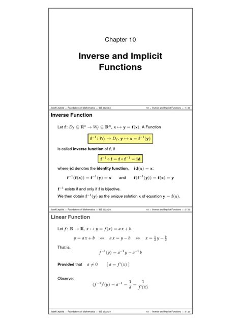 mmecon handouts 10 inverse and implicit functions 1x3 pdf function mathematics