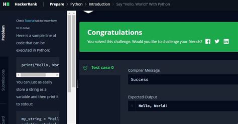 Day 0 Of The 90 Day Challenge On Hackerrank Rohit Gopal Posted On The Topic Linkedin