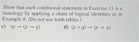 solved show that each conditional statement in exercise 11