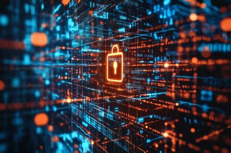 Cybersecurity A Digital Lock Icon On An Electronic Circuit Board Symbolizing Data Security