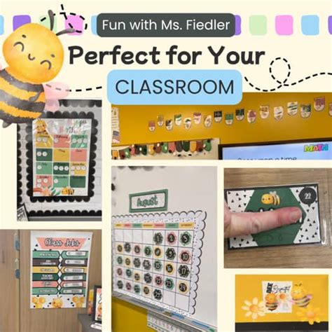Bee Happy Classroom Decor Bundle Editable Classroom Decor Labels